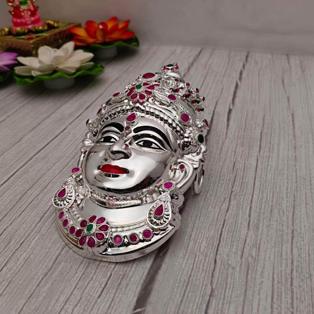 GS Ruby Green Lakshmi Face 4E – onesilver.in