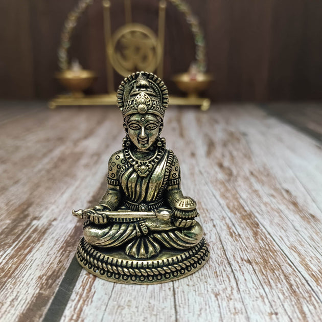 Brass Annapurna Devi Idol Mini – onesilver.in