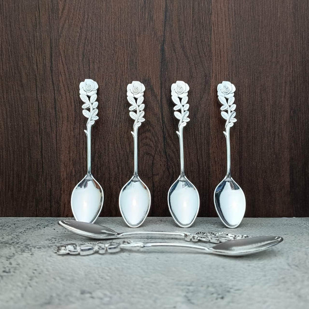 GS Floral Spoon Set of 6 – onesilver.in