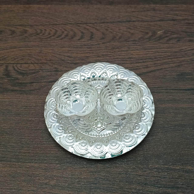 Round Shape Karanda Plate – onesilver.in