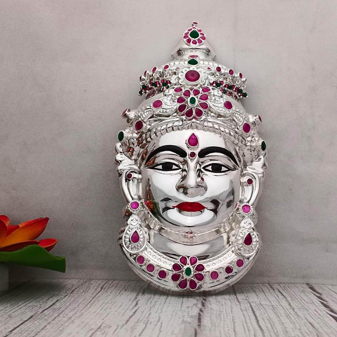 GS Ruby Green Lakshmi Face 4E – onesilver.in