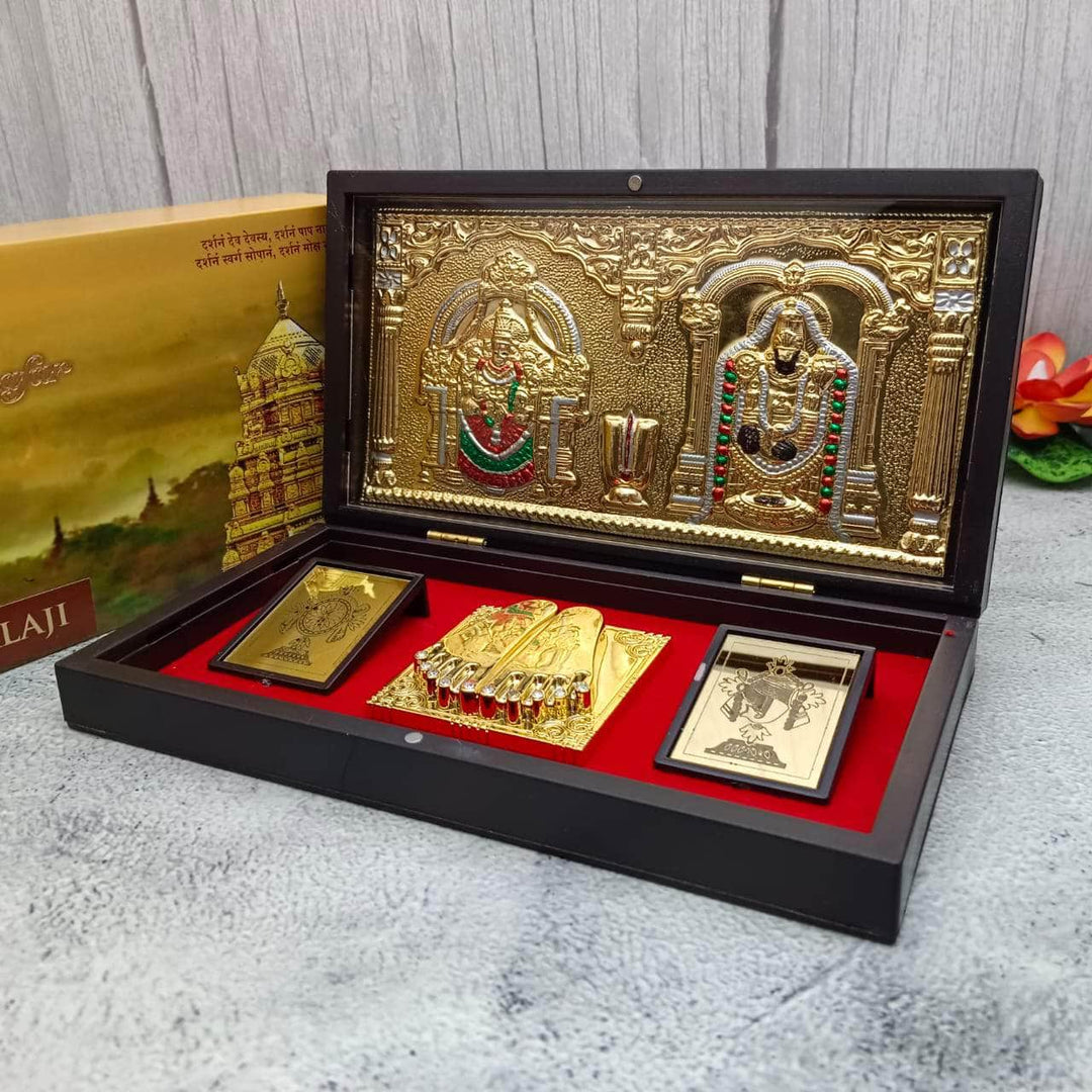 Golden Lord Balaji Pariwar Gift Box – onesilver.in