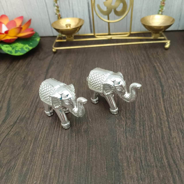 Gs Metal Elephants Pair – onesilver.in