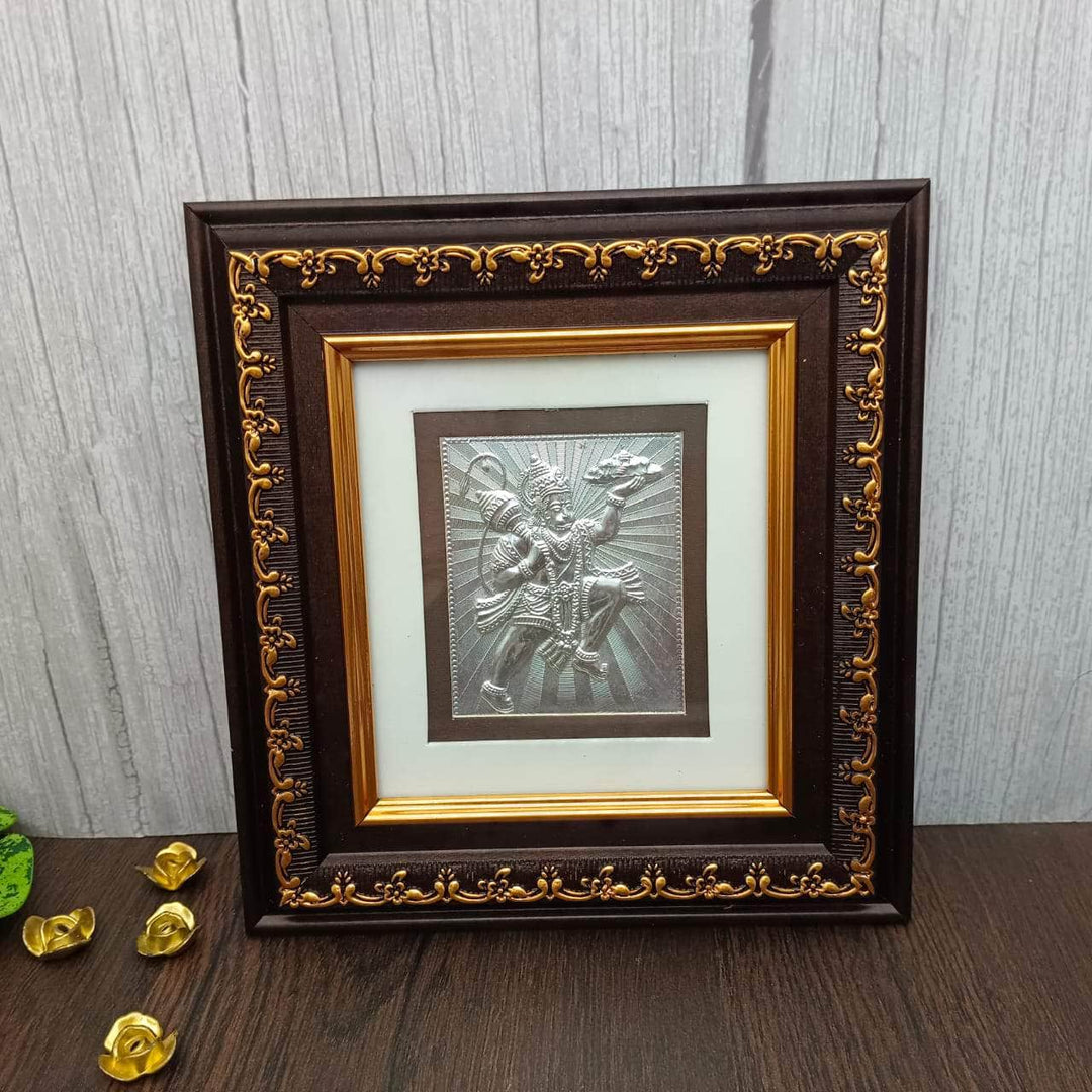 999 Silver Hanuman Frame 8" – onesilver.in