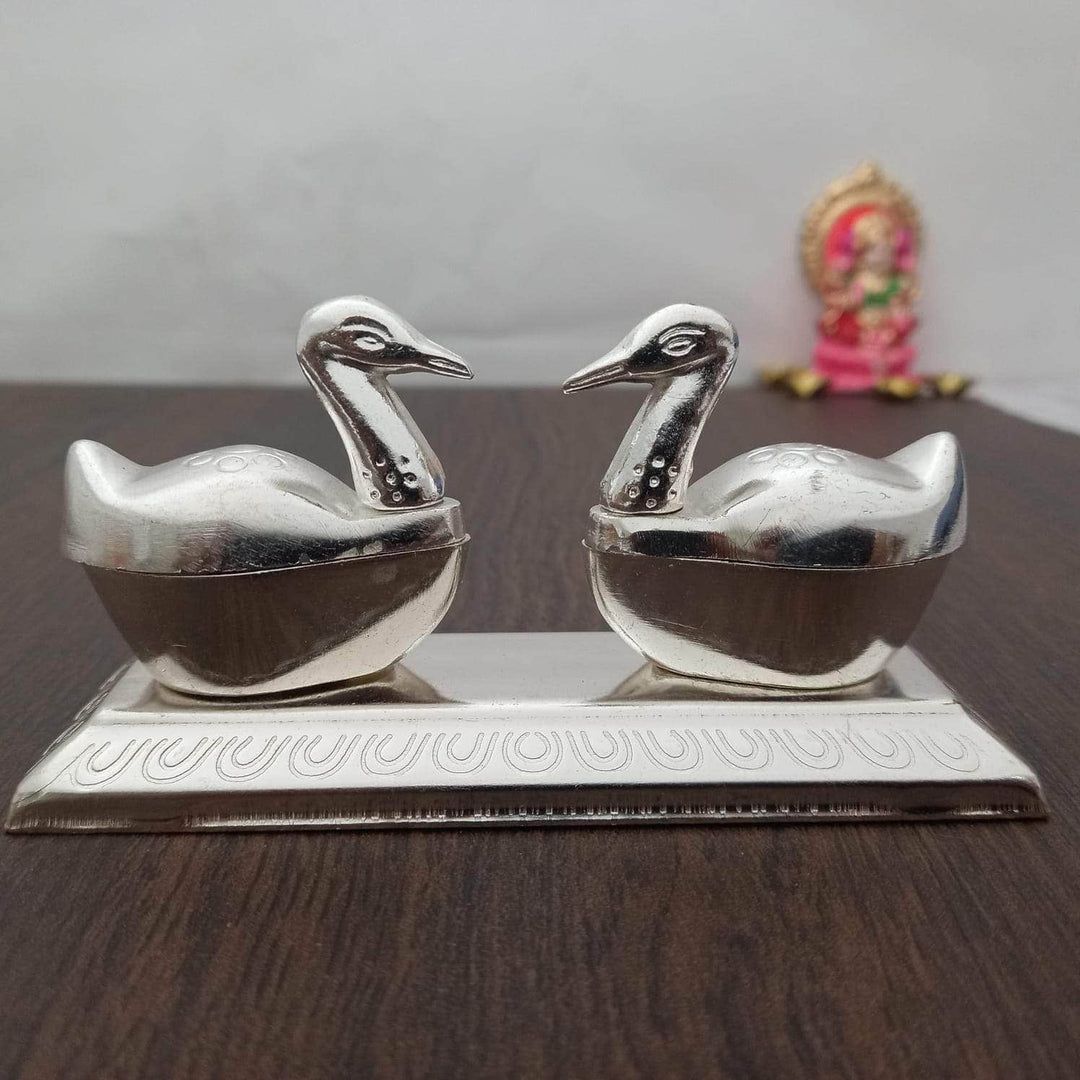 Double Duck Kumkum Dabbi Silver – onesilver.in