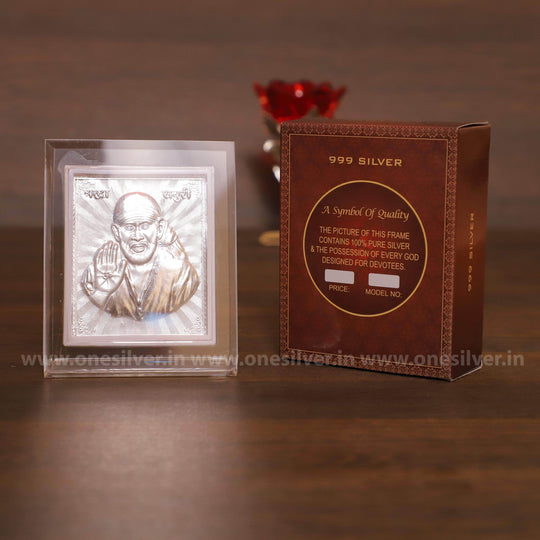 999 Silver Sai Baba Stand 7CM – onesilver.in